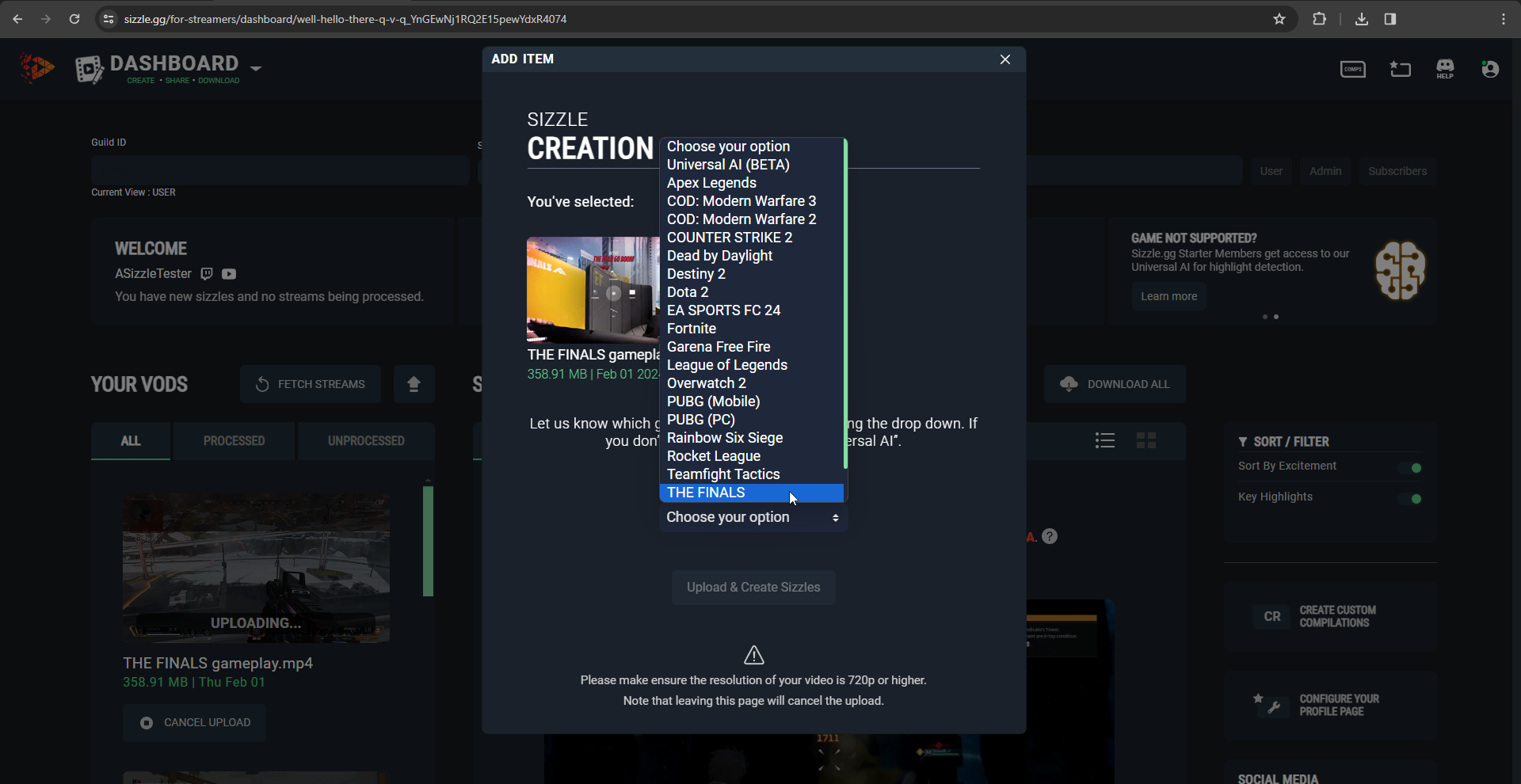 How to Get Automatic Highlights of Your THE FINALS Gameplay – Sizzle Blog